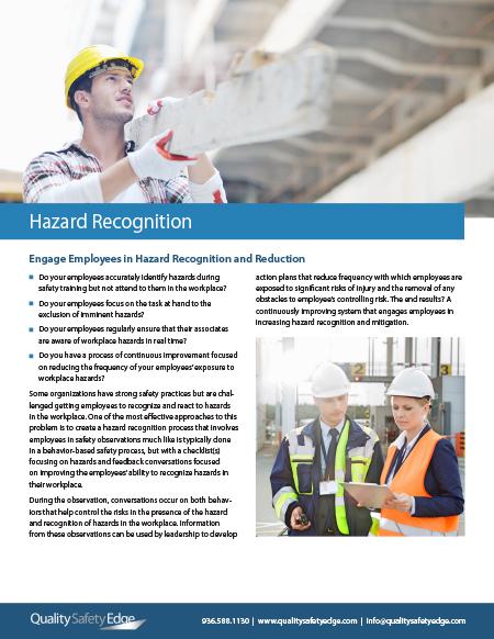 Behavioral Safety Brochures | Download | Quality Safety Edge